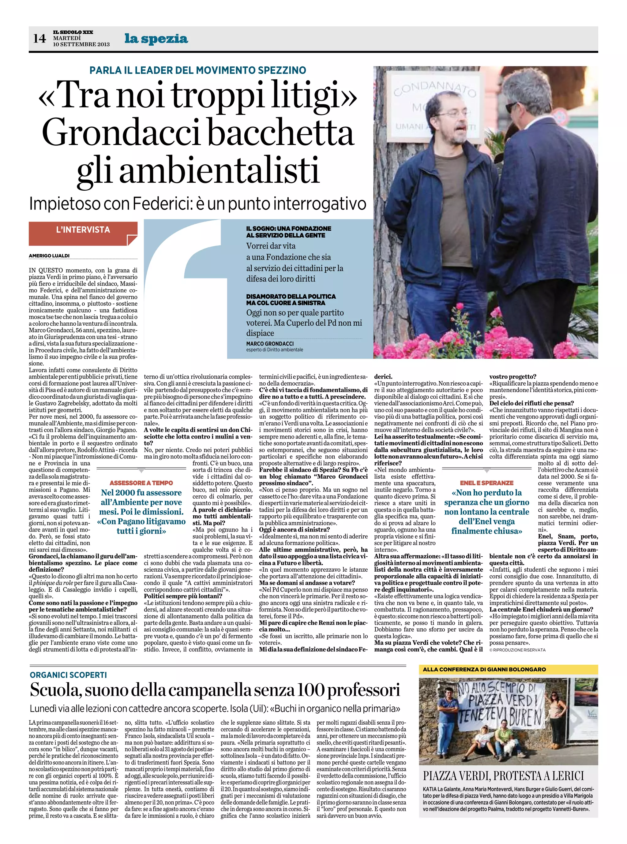 Intervista al secolo xix del 10 9-013 | PDF