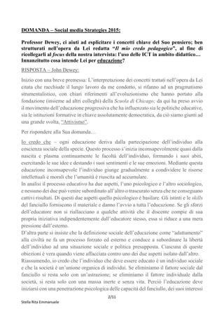 Intervista con John Dewey | PDF
