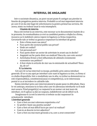 Interviul de angajare | PDF