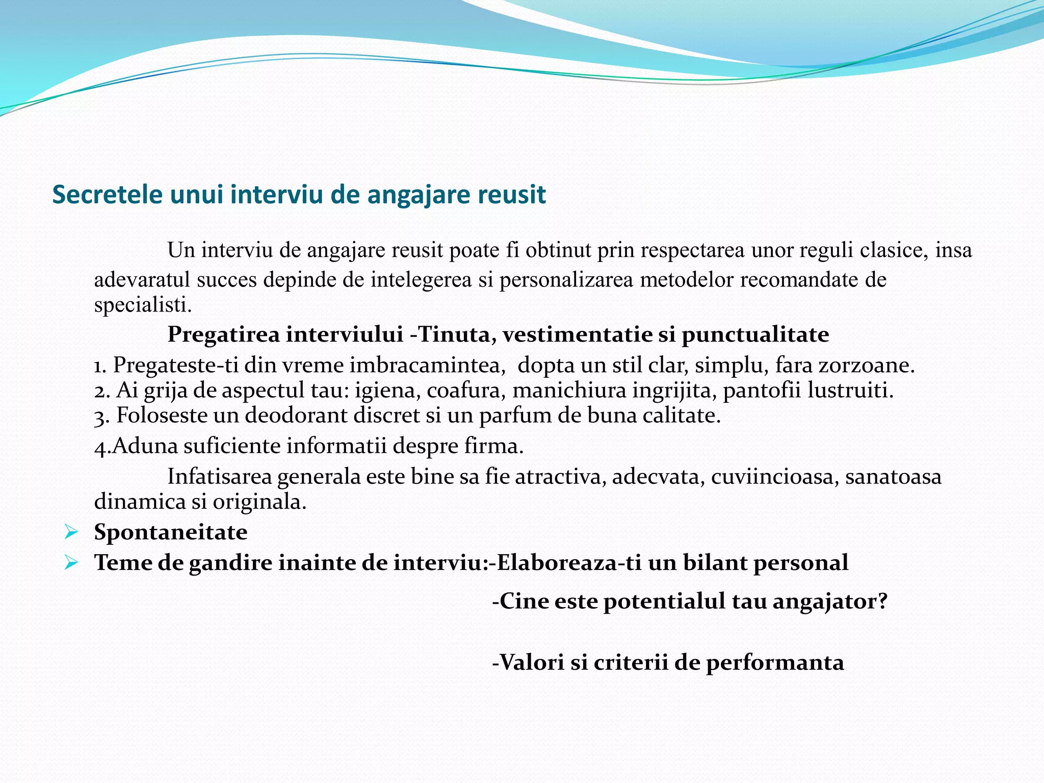 Interviul de angajare rasunoiu roxana | PPT