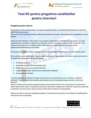 Interview tool kit | PDF