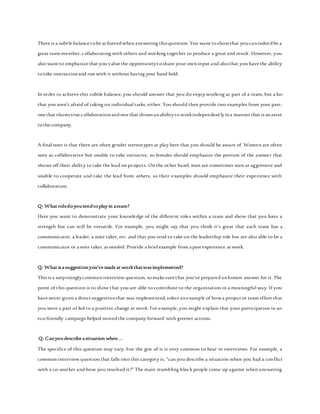 Interviw q | DOCX | Resume Writing and Advice | Job Search