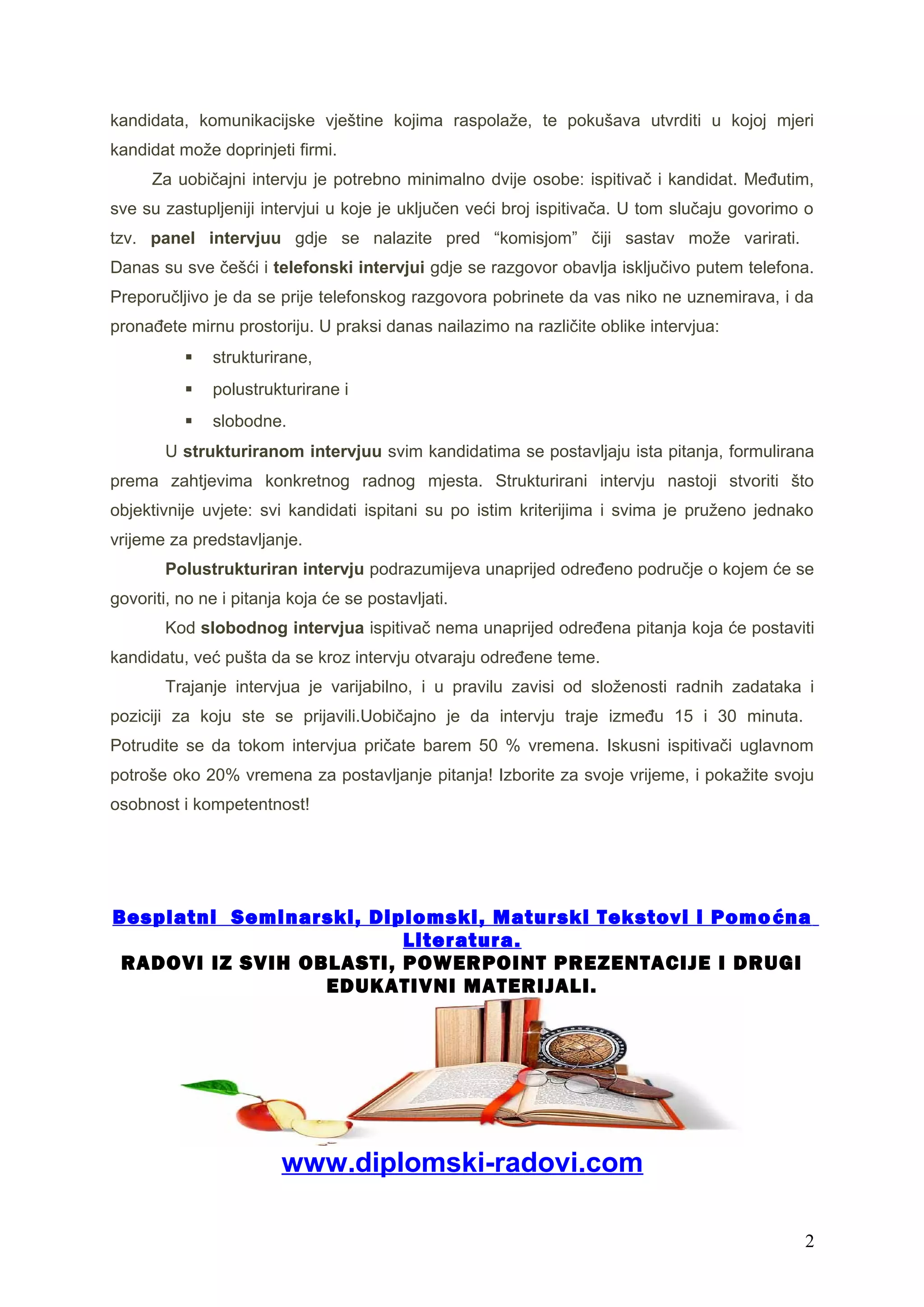 Intervju sta je intervju | PDF