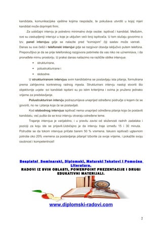 Intervju sta je intervju | DOC