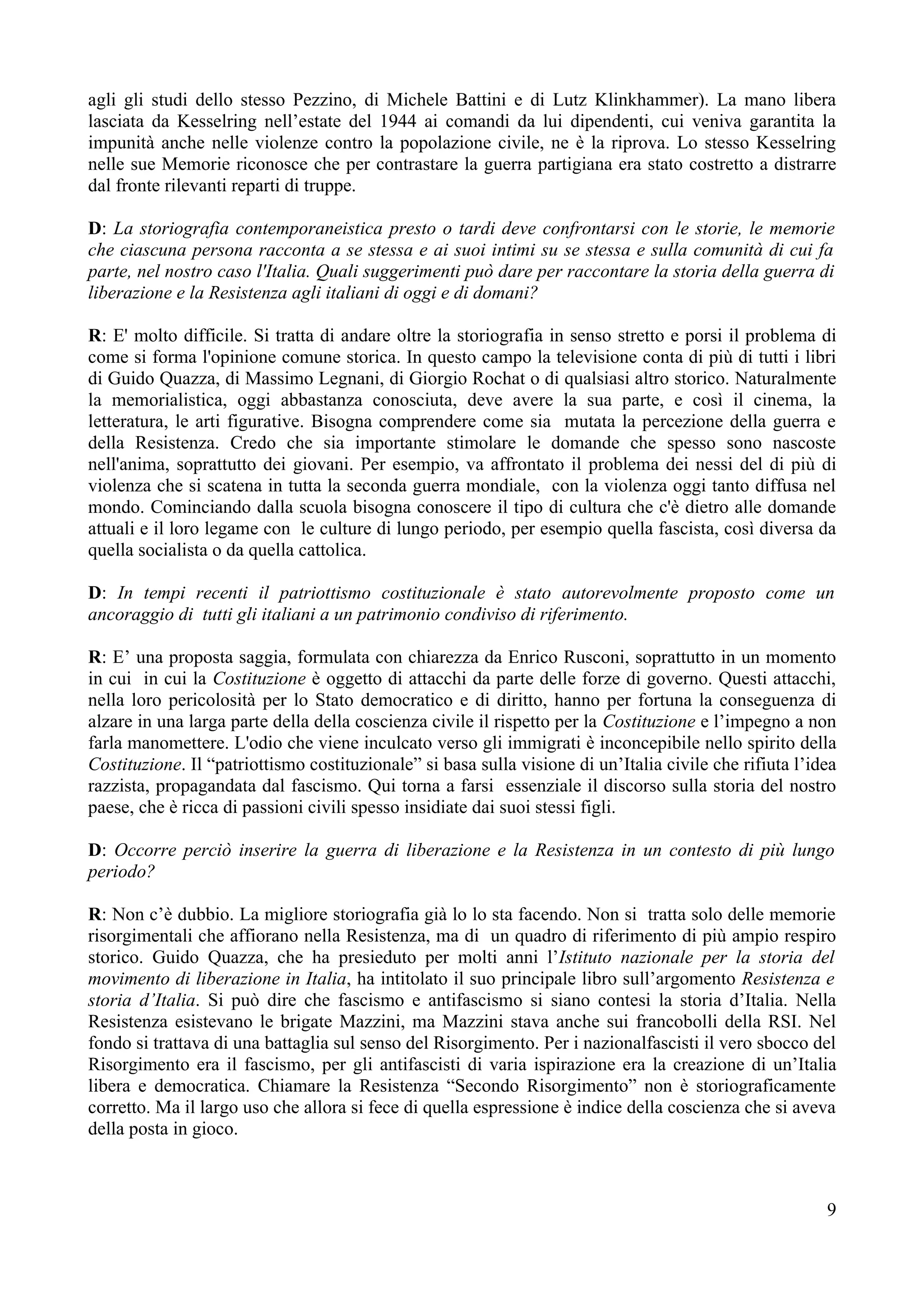 Intervista a Claudio Pavone | PDF