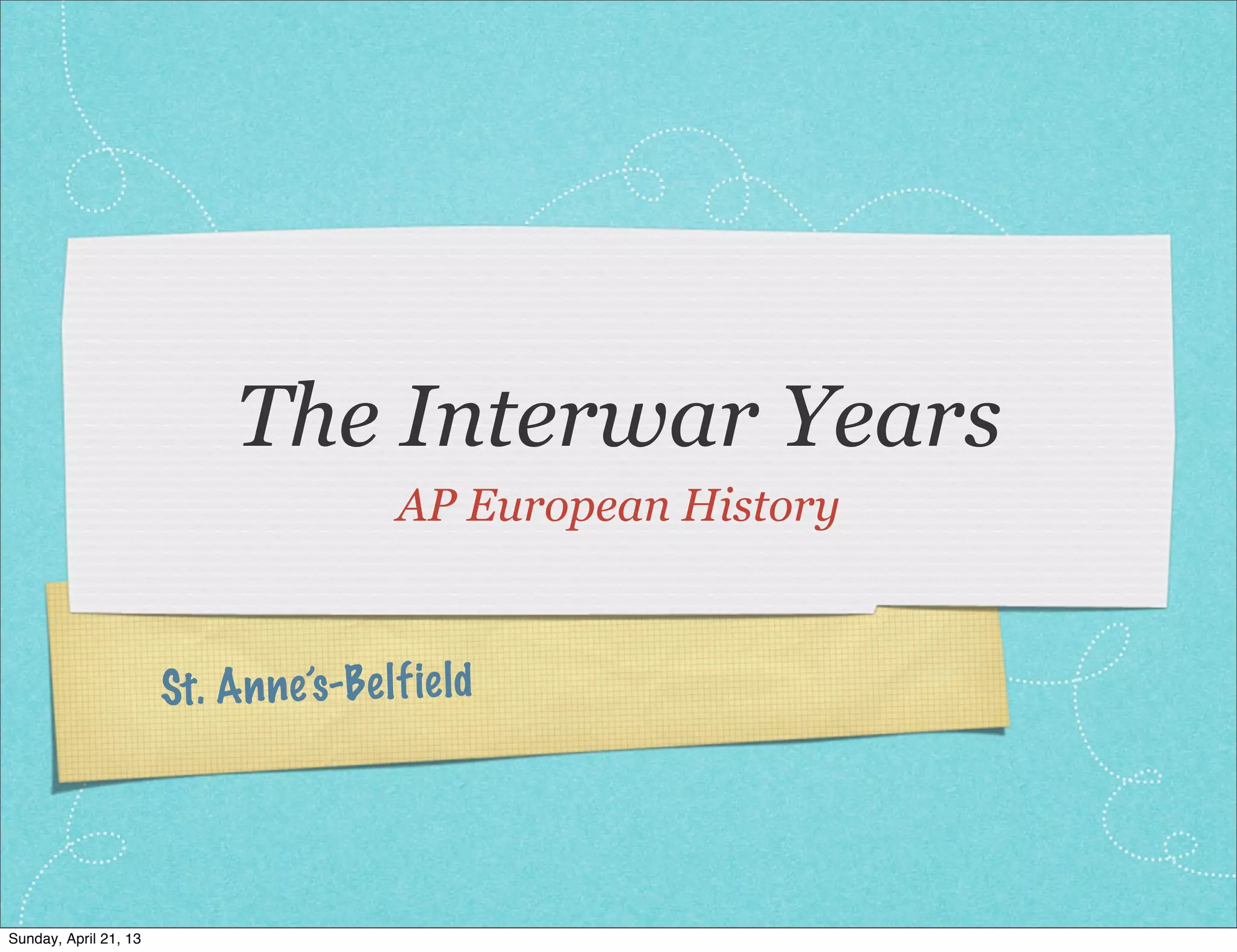 Interwar 1213 | PPT