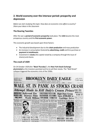 Interwar period | PDF | Economy | Business and Finance