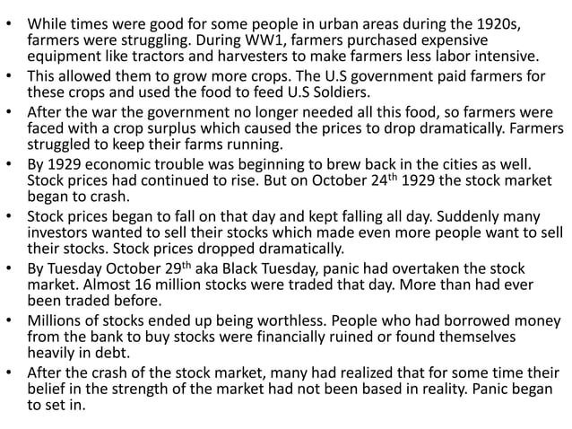 Interwar Period and The Great Depression | PPT