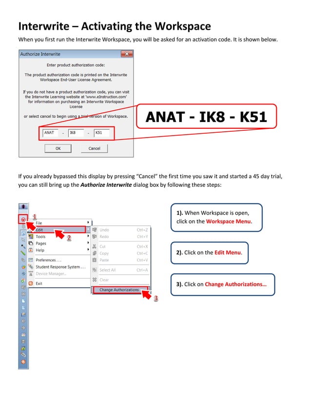 Interwrite activation code | PDF