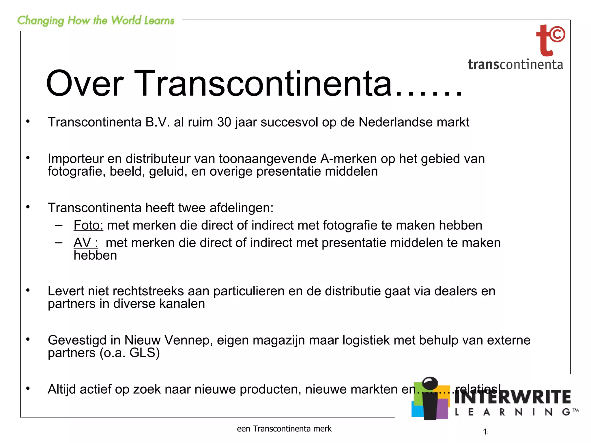 Interwrite Learning Onderwijsoplossingen | PPT