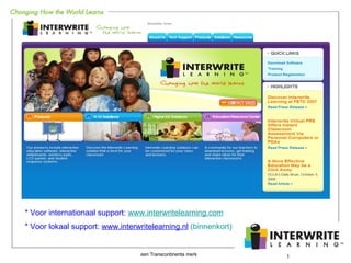 Interwrite Learning Onderwijsoplossingen | PPT