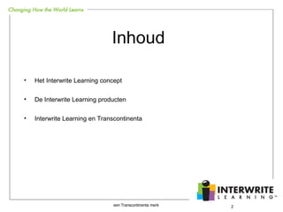 Interwrite Learning Onderwijsoplossingen | PPT