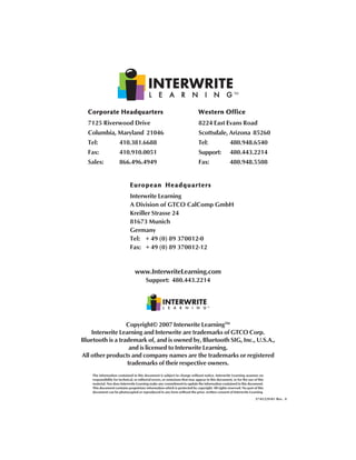Interwrite workspace | PDF