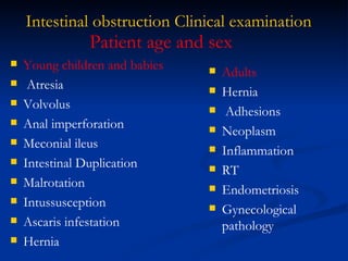 Intestinal Obstruction .DR MAHIPAL., INDIA | PPT