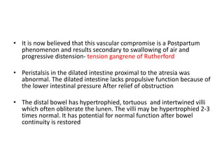 Intestinal atresia and meconium ileus | PPTX