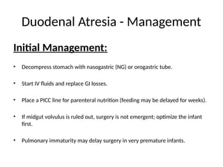 Intestinal Atresias in neonates, Pediatric Surgery. | PPTX