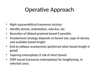 Intestinal Atresias in neonates, Pediatric Surgery. | PPTX