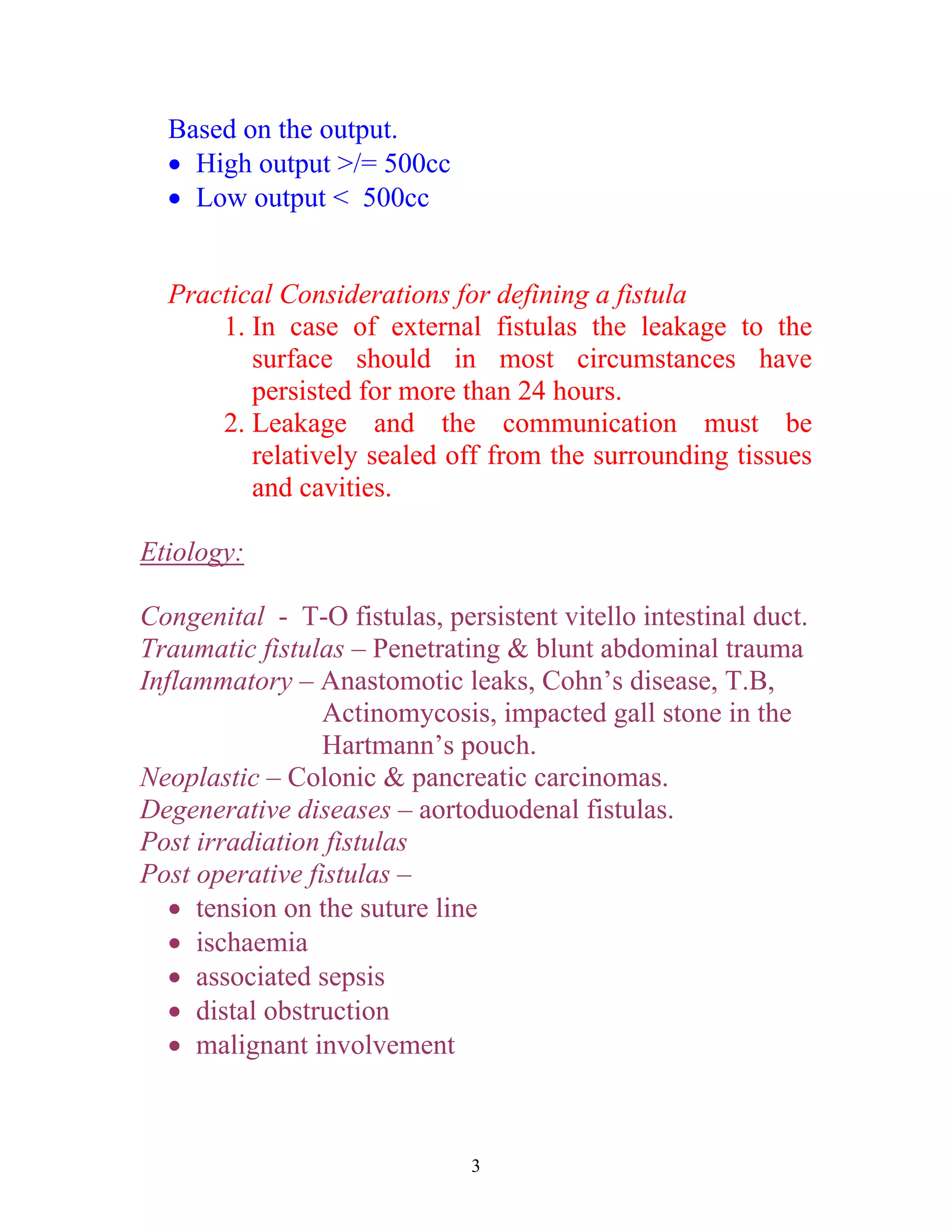 Intestinal fistulas | PDF