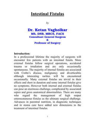 Intestinal fistulas | PDF
