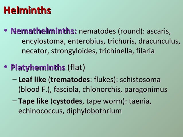 Intestinal helminths | PPT