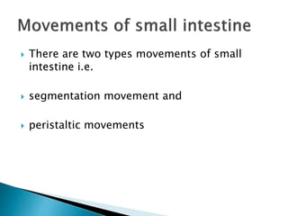 Intestinal movements- Dr Prafull Turerao. | PPTX