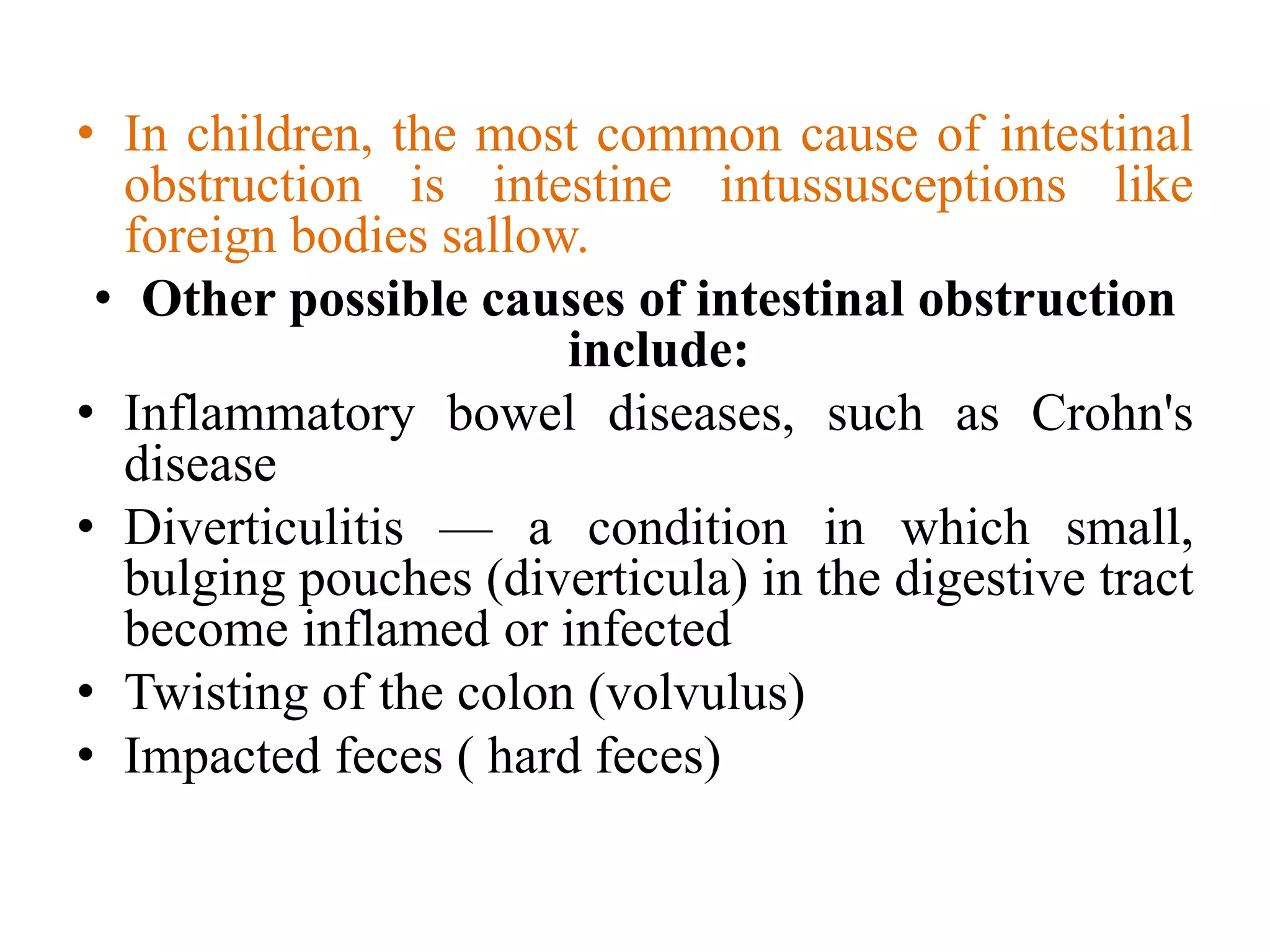 Intestinal Obstruction | PPTX