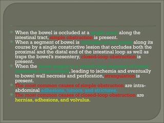 Intestinal obstruction | PPT