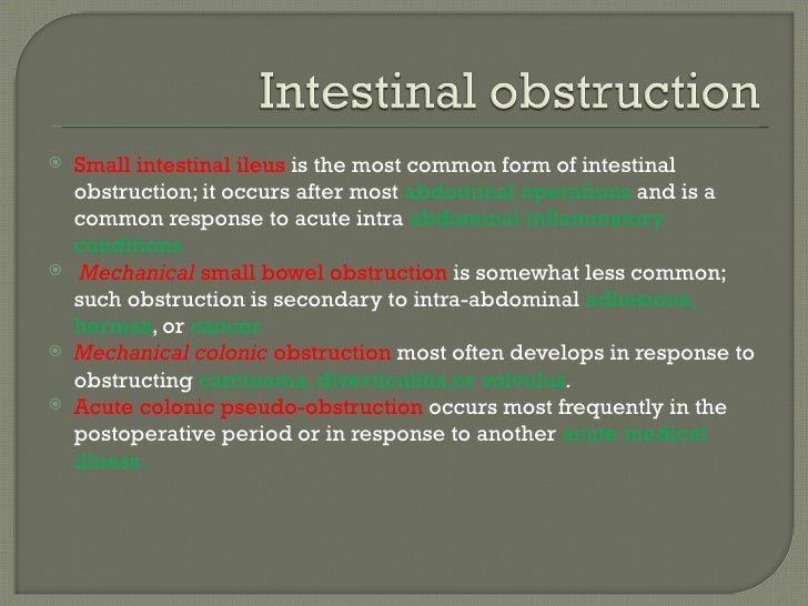 Intestinal obstruction