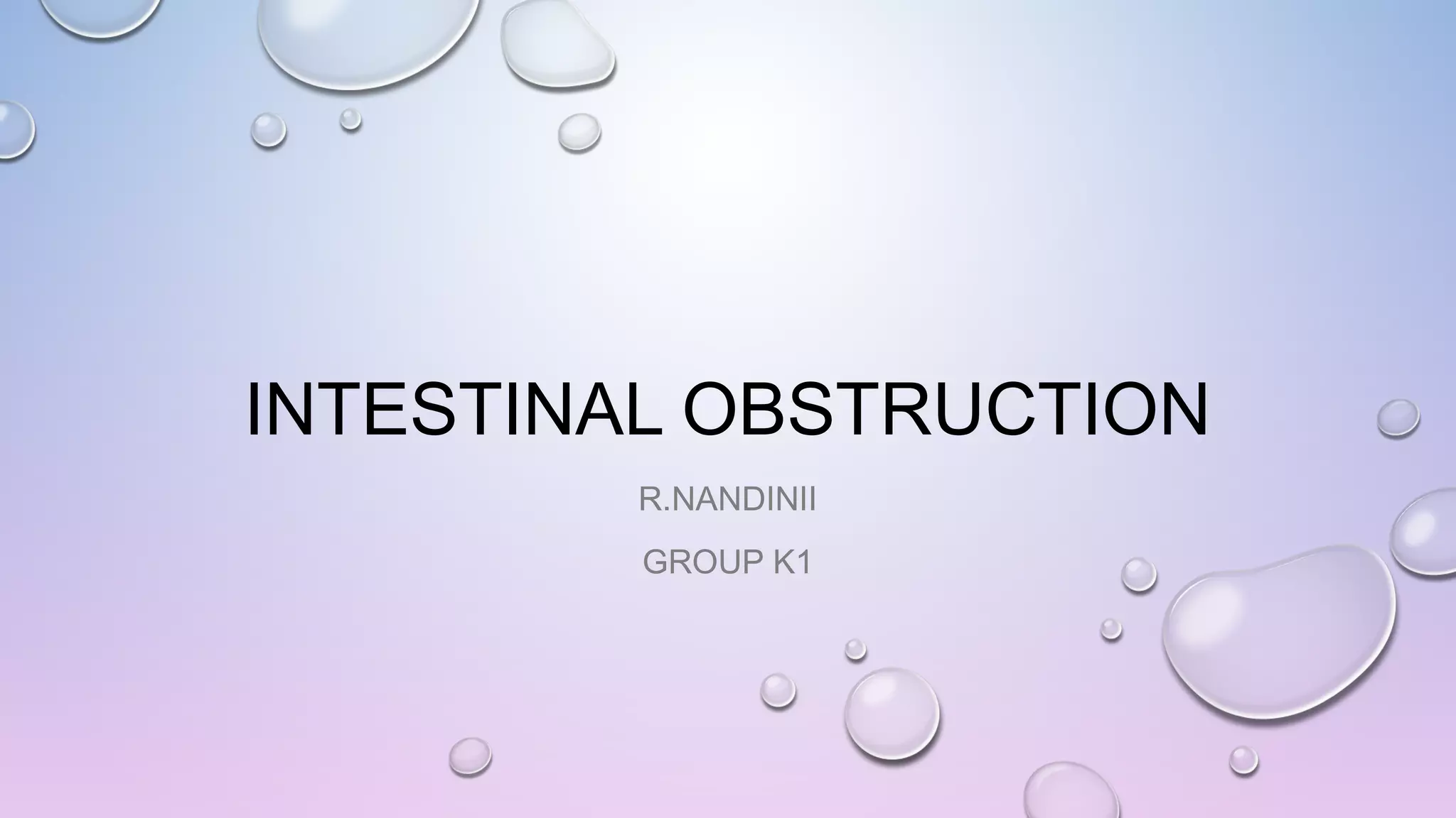 Intestinal obstruction | PPT