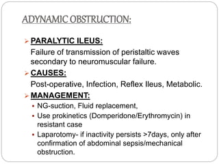 Surgical Management of Intestinal Obstruction | PPTX