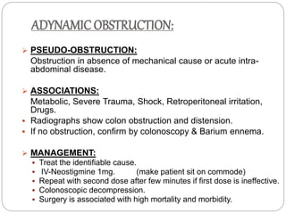 Surgical Management of Intestinal Obstruction | PPTX