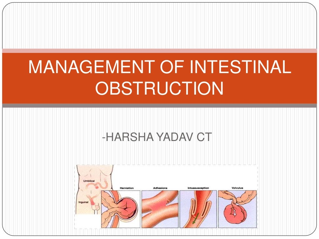 Surgical Management of Intestinal Obstruction