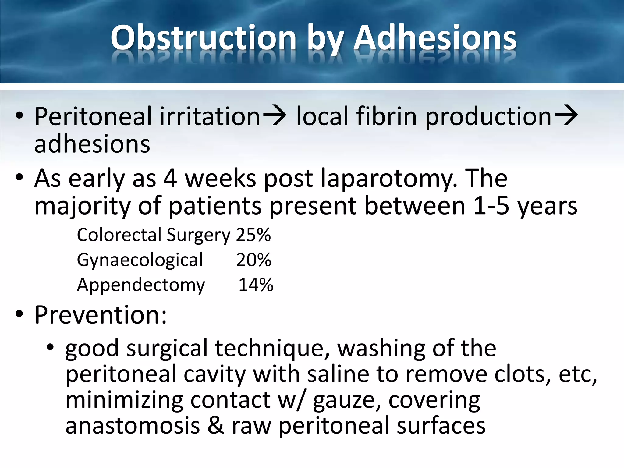 Intestinal obstruction | PPTX