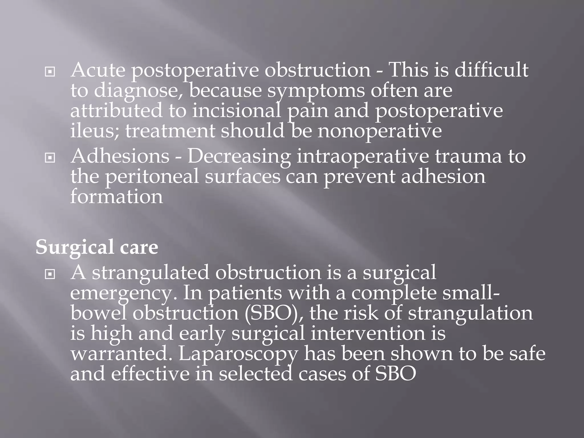 Intestinal obstruction | PPTX