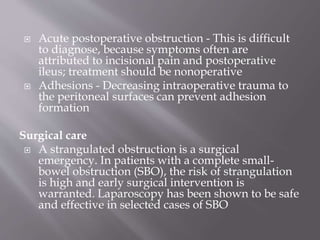 Intestinal obstruction | PPTX