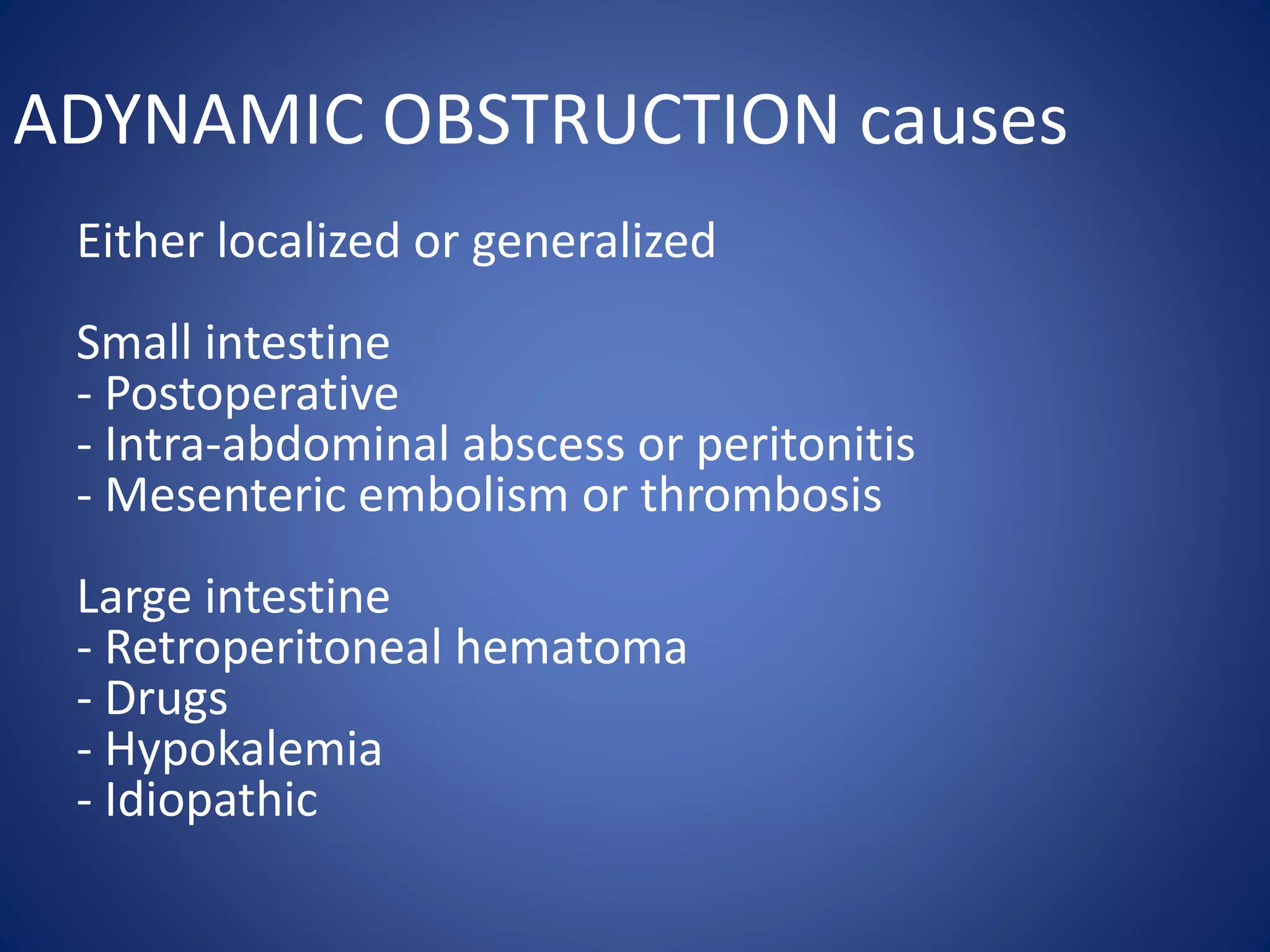 Intestinal obstruction | PPTX