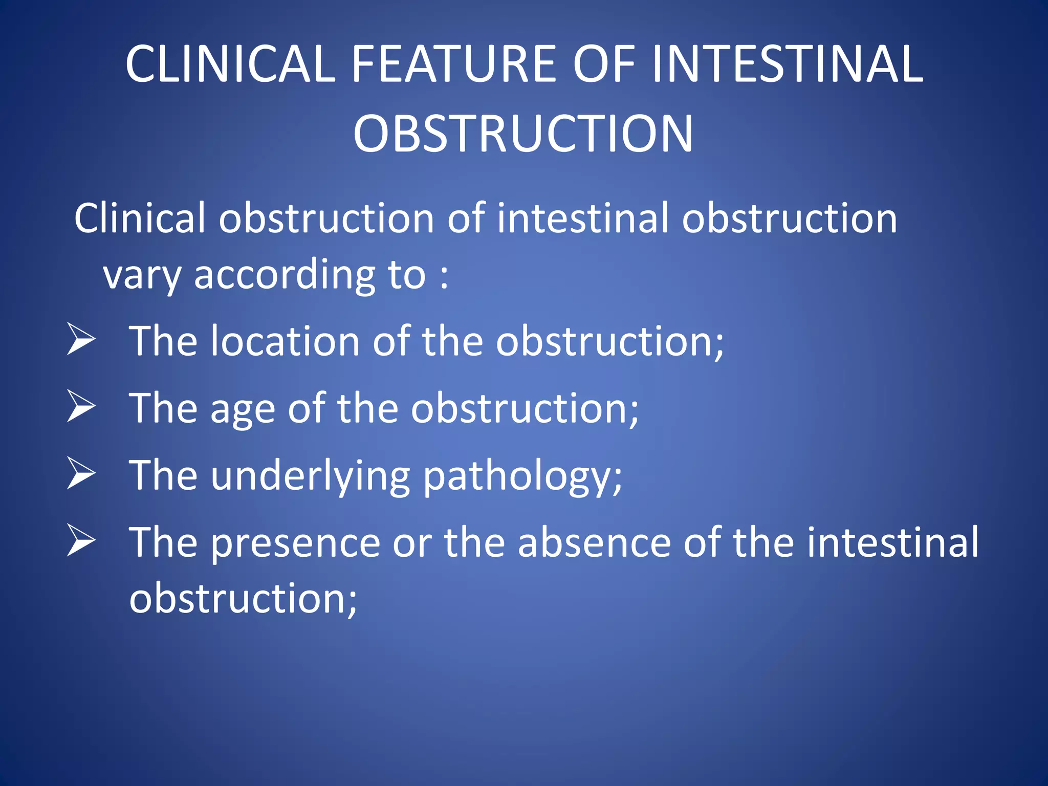 Intestinal obstruction | PPTX
