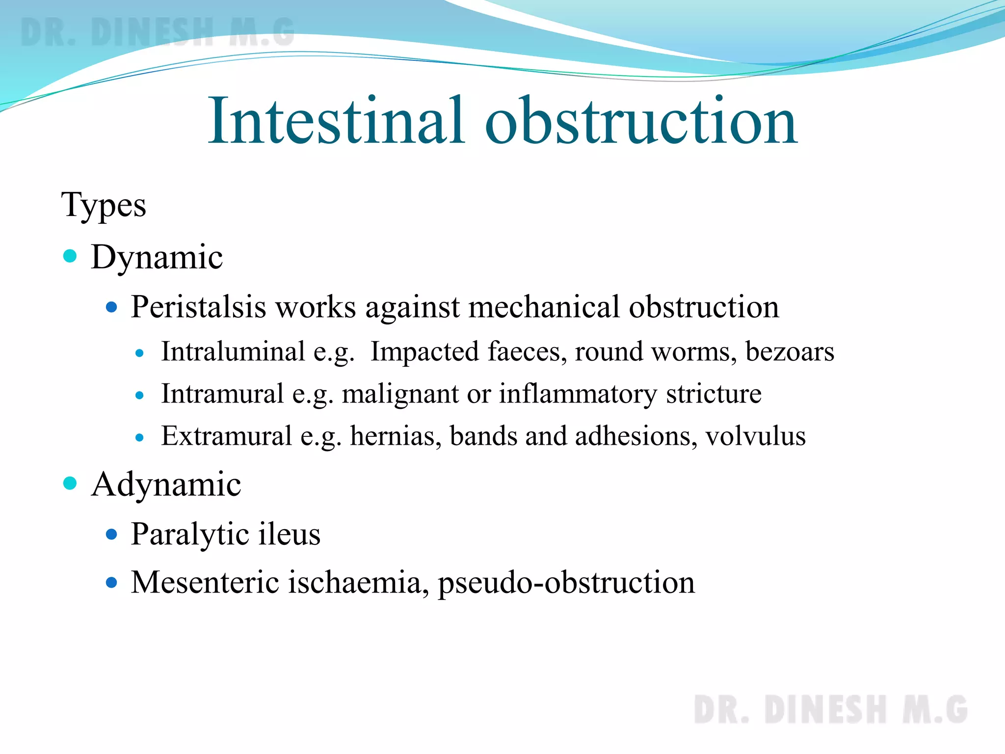 Intestinal Obstruction | PPTX