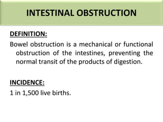 Intestinal obstruction | PPTX