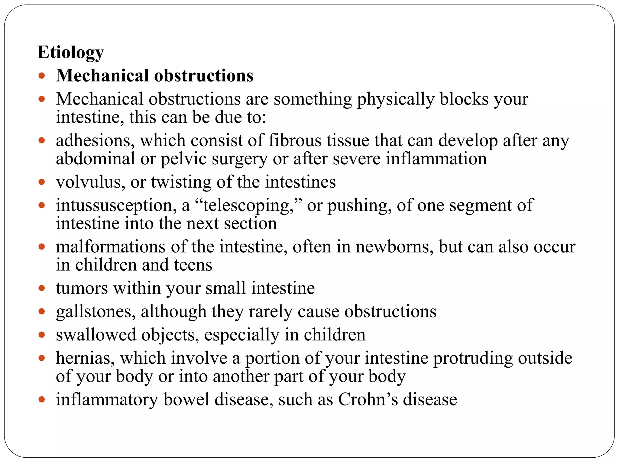 Intestinal obstruction | PPTX