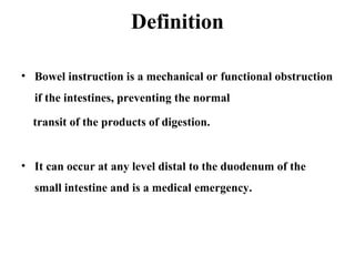 Intestinal obstruction | PPT