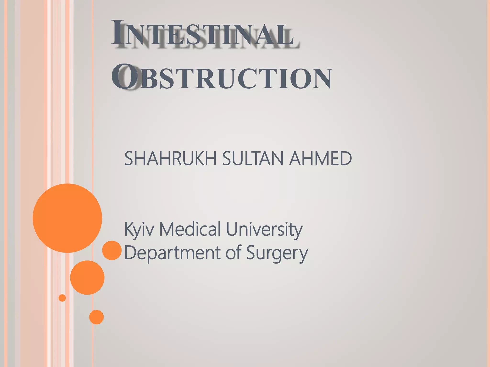 Intestinal obstruction | PDF