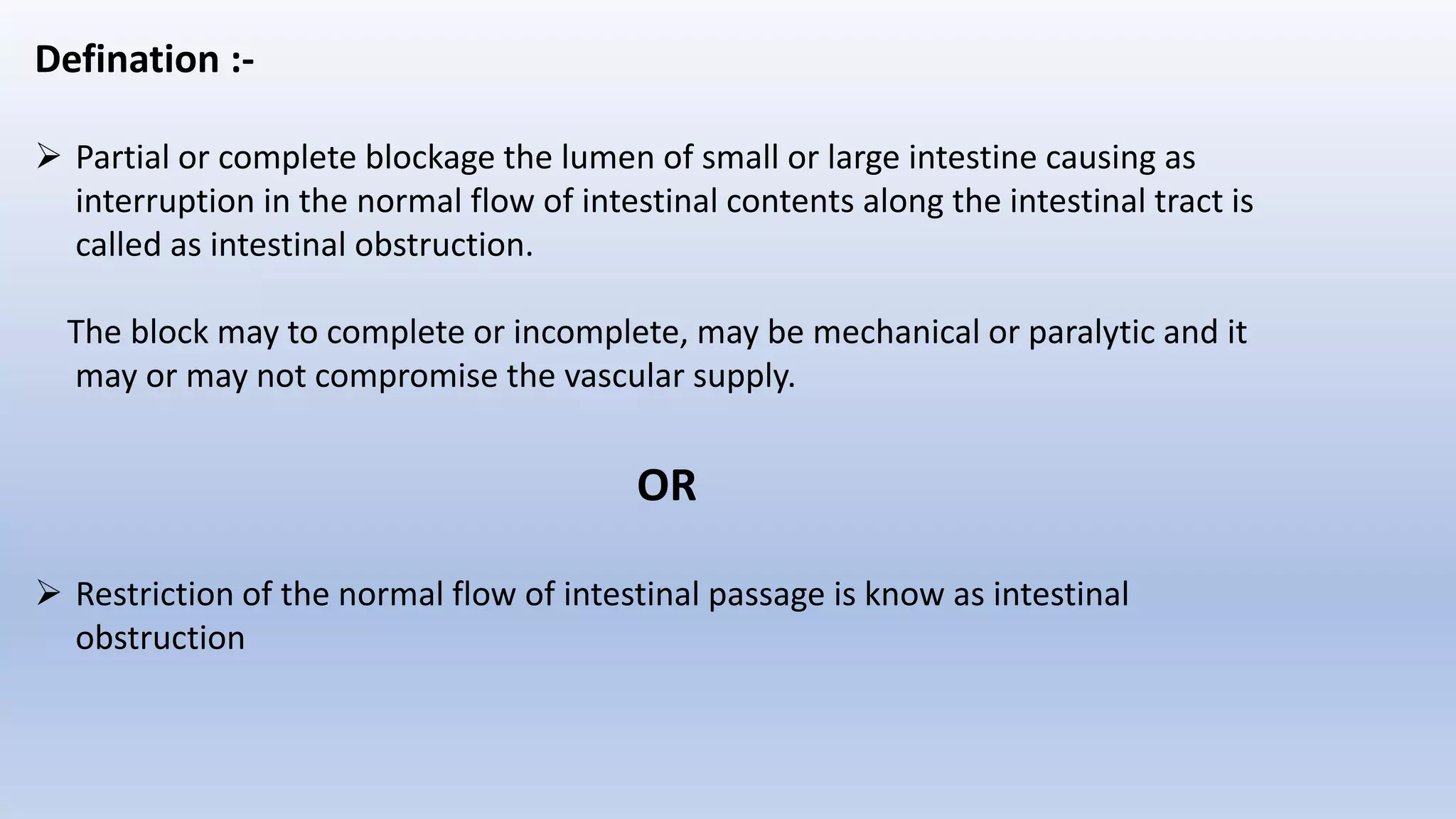 Intestinal obstruction by Dr. Nitin Alapure | PPTX