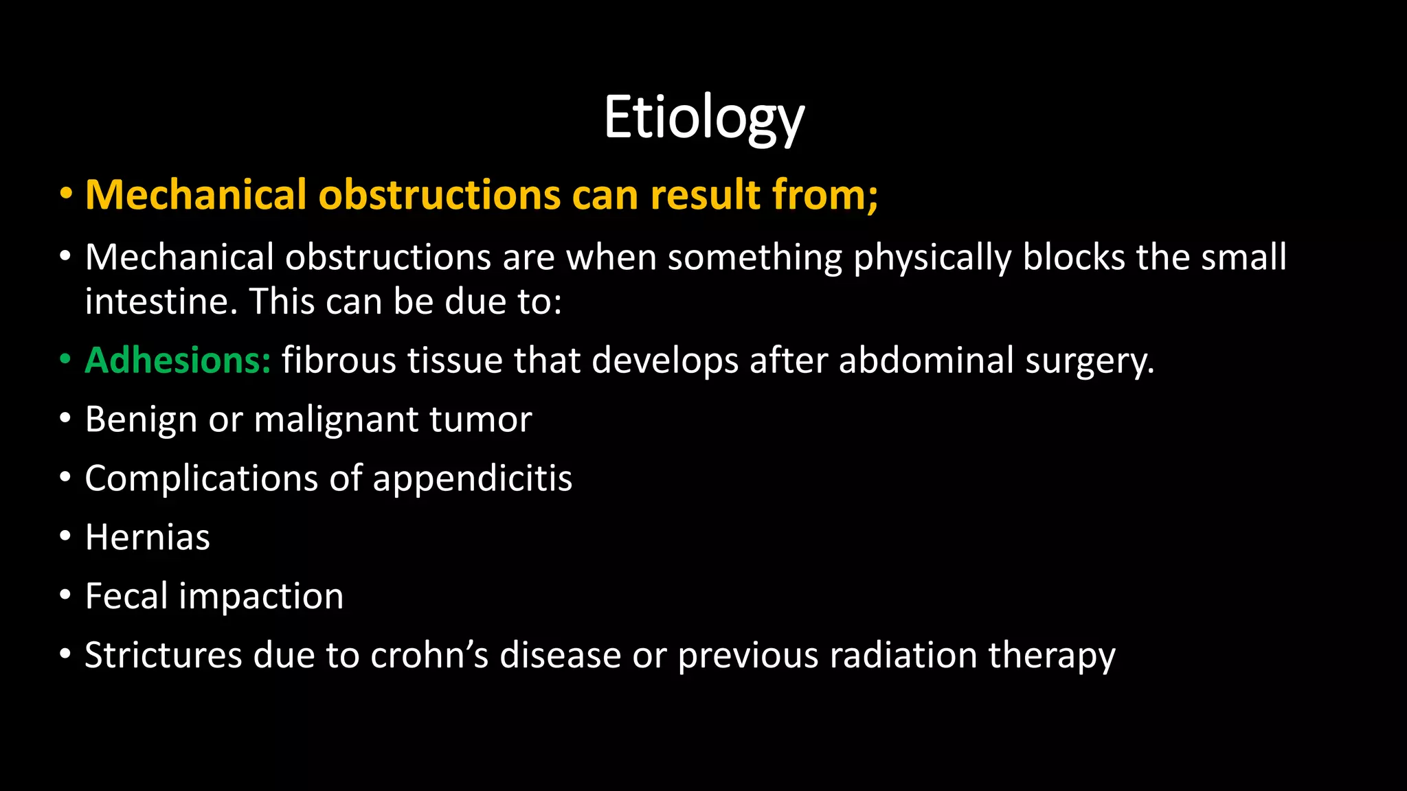 Intestinal obstruction | PPTX