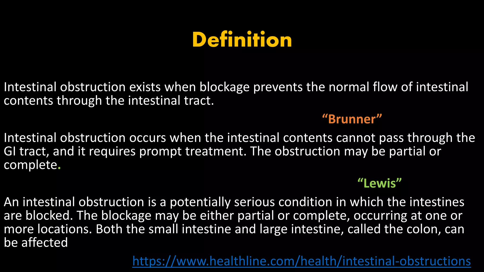 Intestinal obstruction | PPTX
