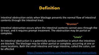 Intestinal obstruction | PPTX