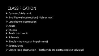 Intestinal obstruction | PPTX