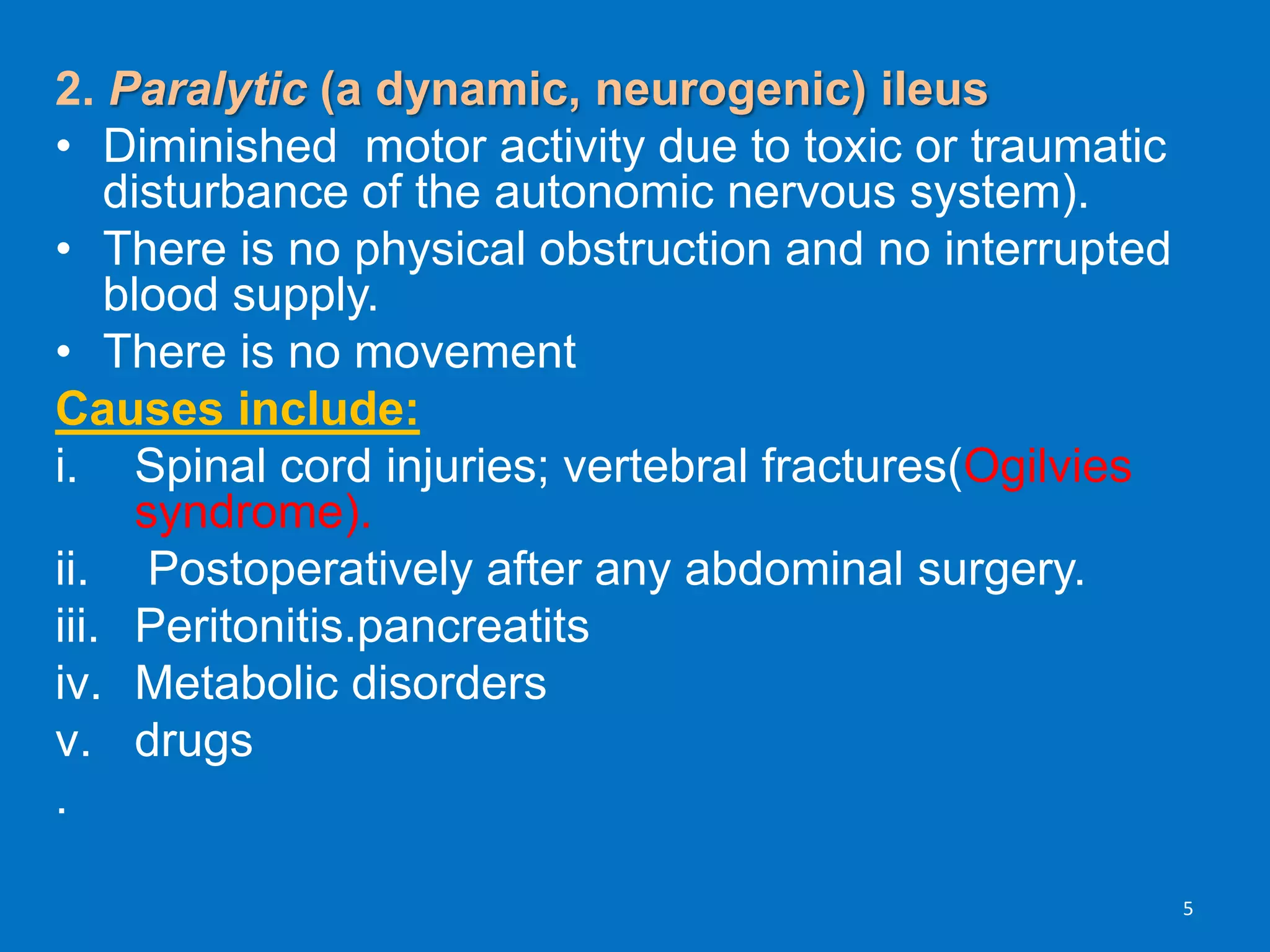 Intestinal obstruction | PPTX