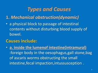 Intestinal obstruction | PPTX