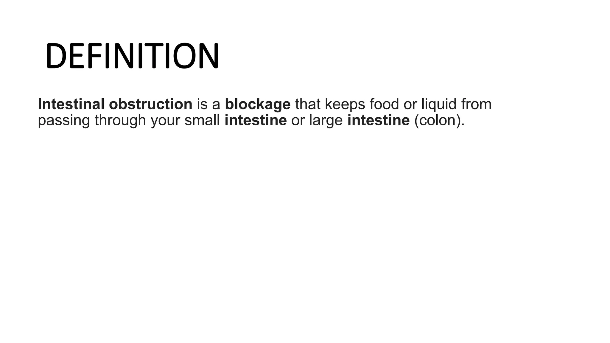 Intestinal obstruction | PPTX